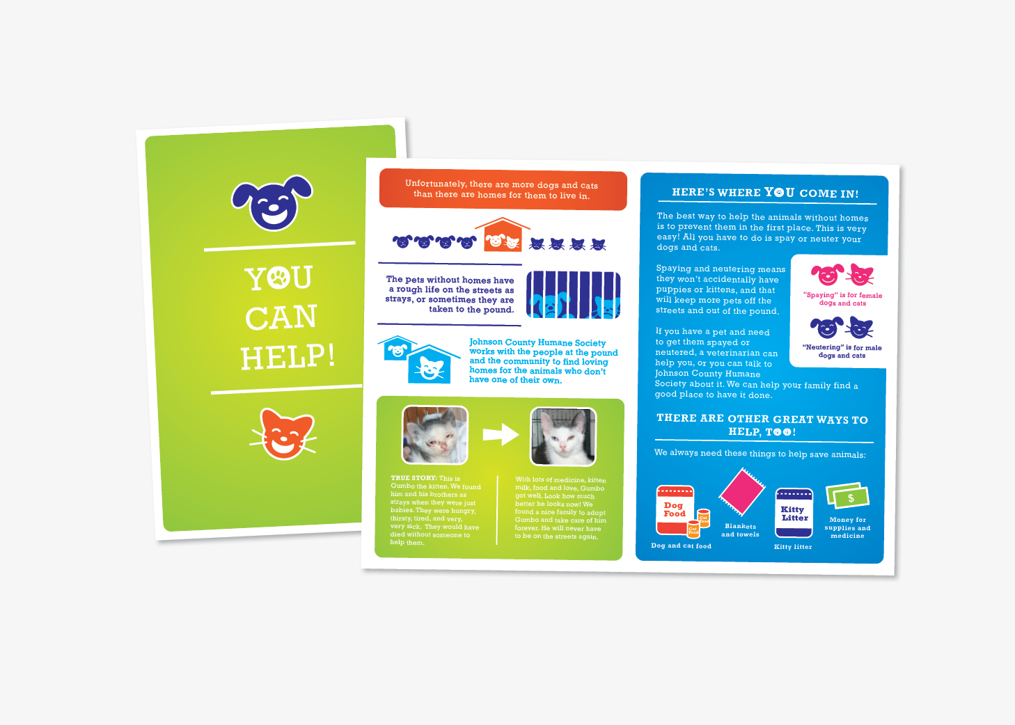 Johnson County Humane Society Kid's brochure - Erin Sanders | Graphic ...